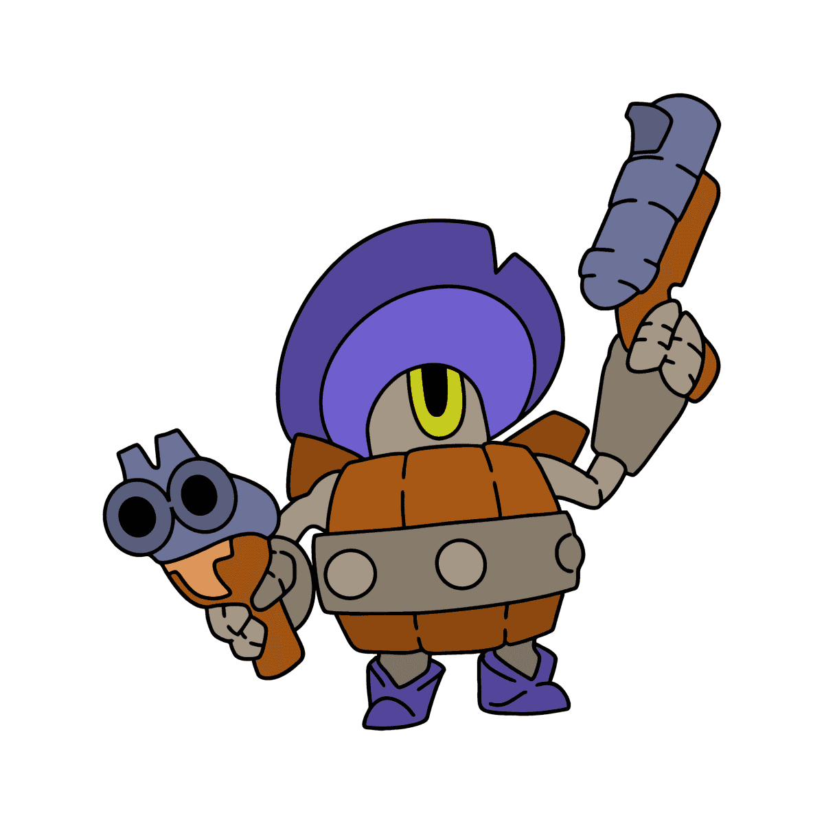 Dibujo de Darryl para colorear - Brawl Stars Imprime y en Línea