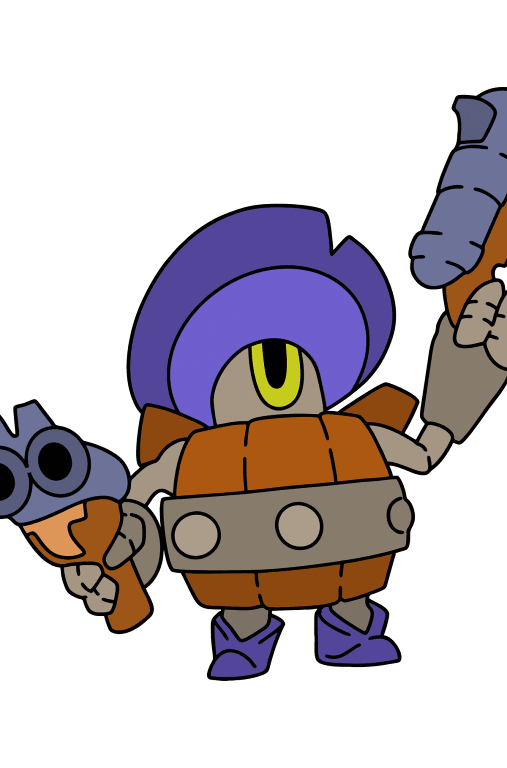 Brawl Stars Stu coloring page ♥ Online and Print for Free!