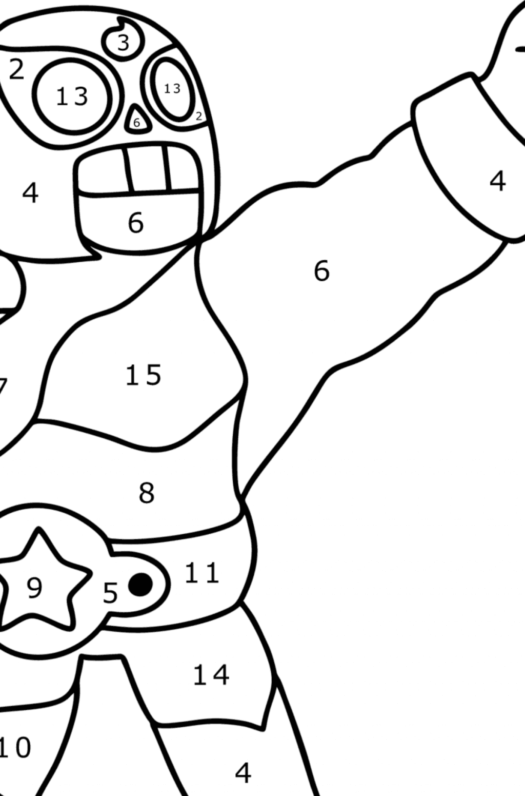 Kolorowanka El Primo dla dzieci | Coloring-for-Kids.com