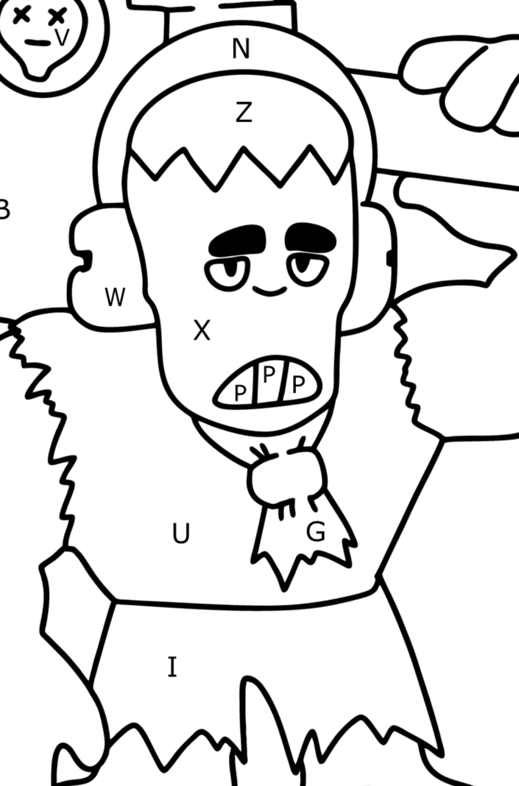 Brawl Stars Frank coloring page ♥ Online and Print for Free!