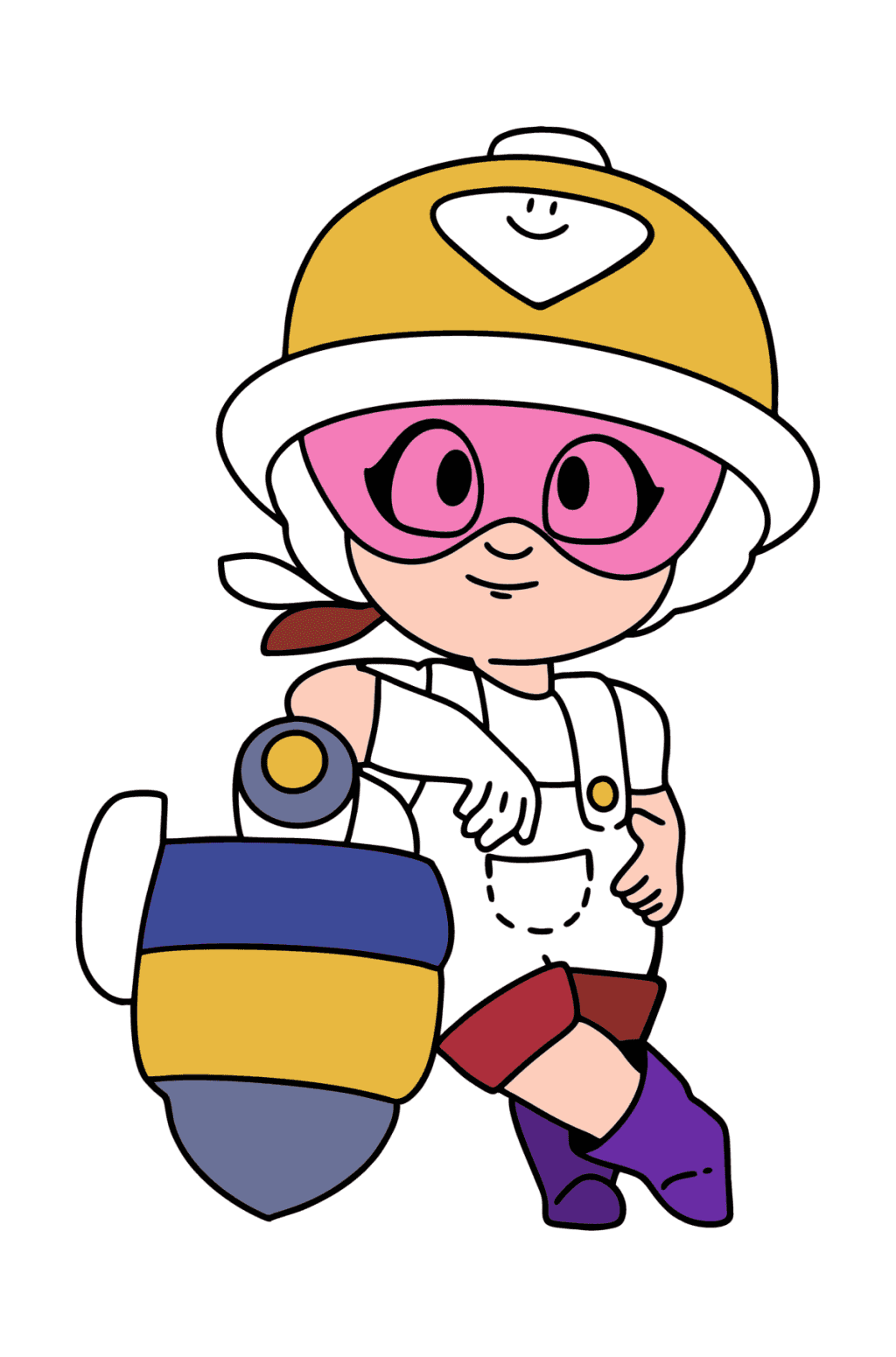 Desen de colorat Brawl Stars Edgar ♥ Online și Imprimați Gratuit!