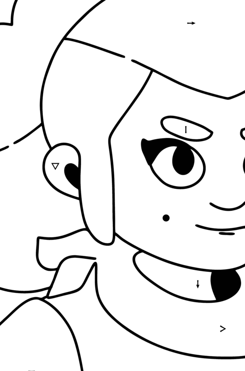 Brawl Stars Shelly coloring page ♥ Online and Print for Free!