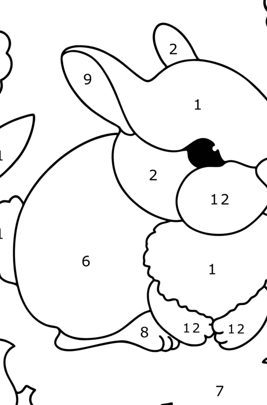 Baby Bunny Coloring page ♥ Online and Print for Free!