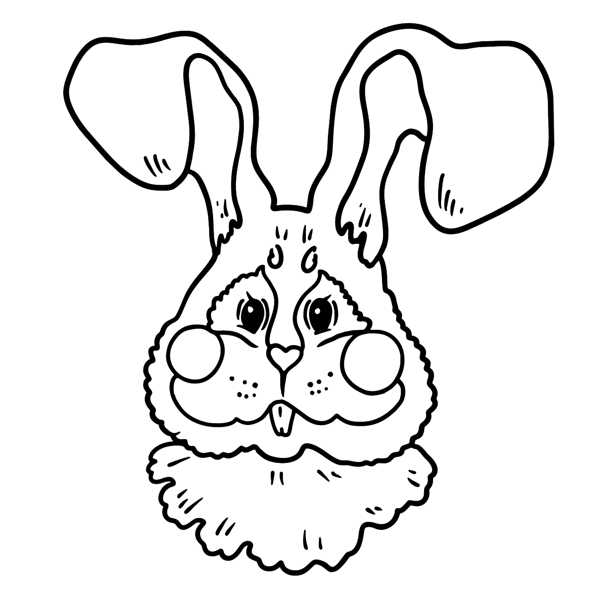 Bunny Face coloring page ♥ Printable for Free and Online!