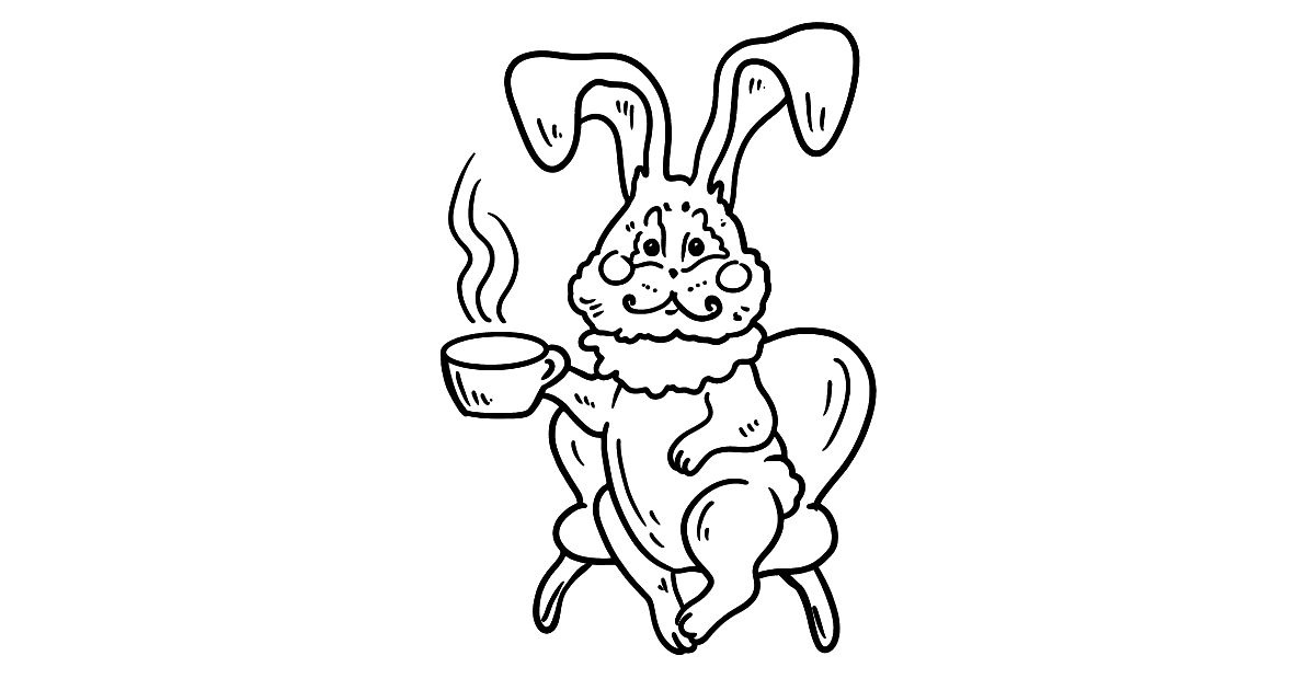 Bunny Sitting coloring page ♥ Print and Online Free!