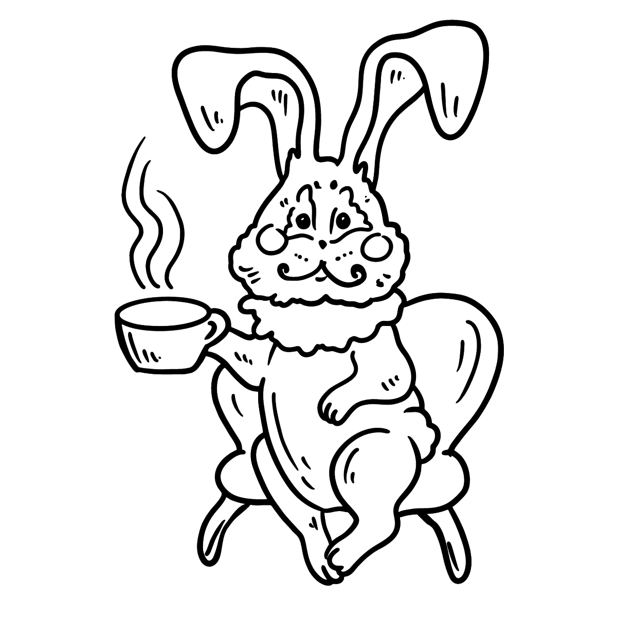Bunny Sitting coloring page ♥ Print and Online Free!