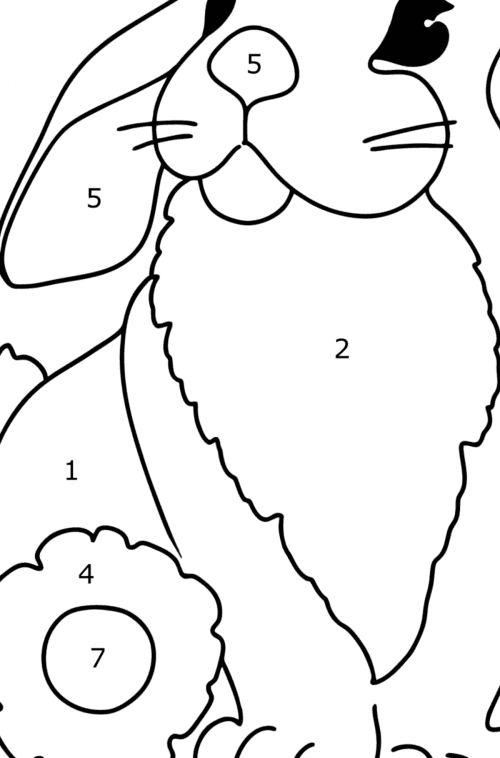 Cute Bunny coloring page ♥ Online and Print for Free!