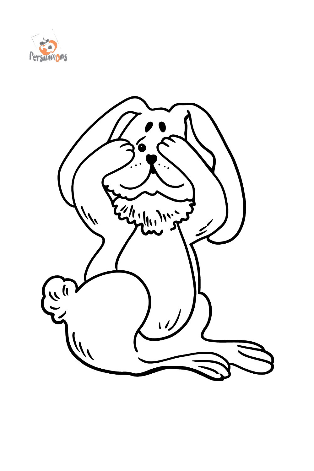 Värityskuva pelästynyt pupu ♥ Online ja Tulosta Ilmaiseksi!