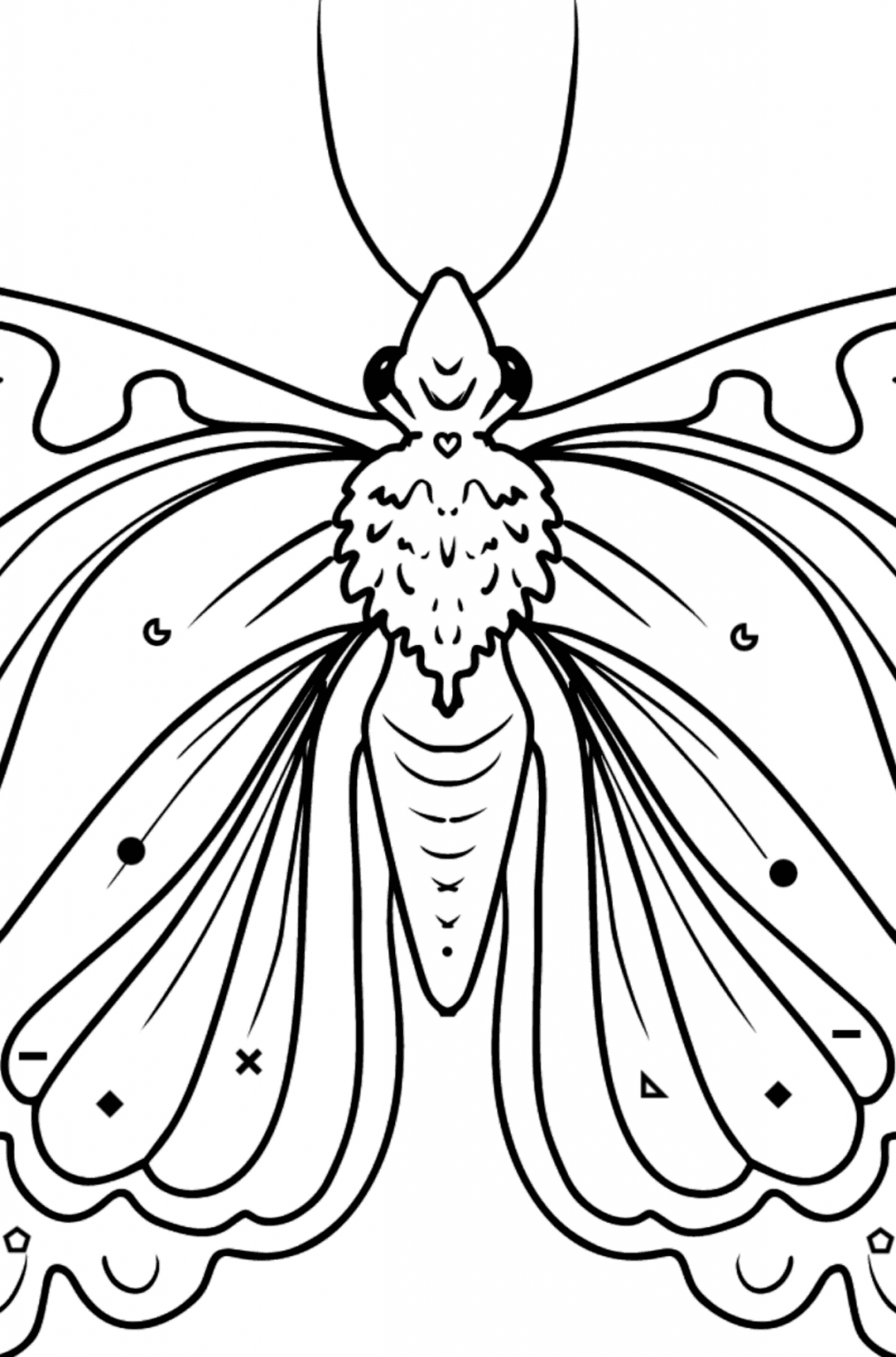 Cute Butterfly coloring page ♥ Color Online!