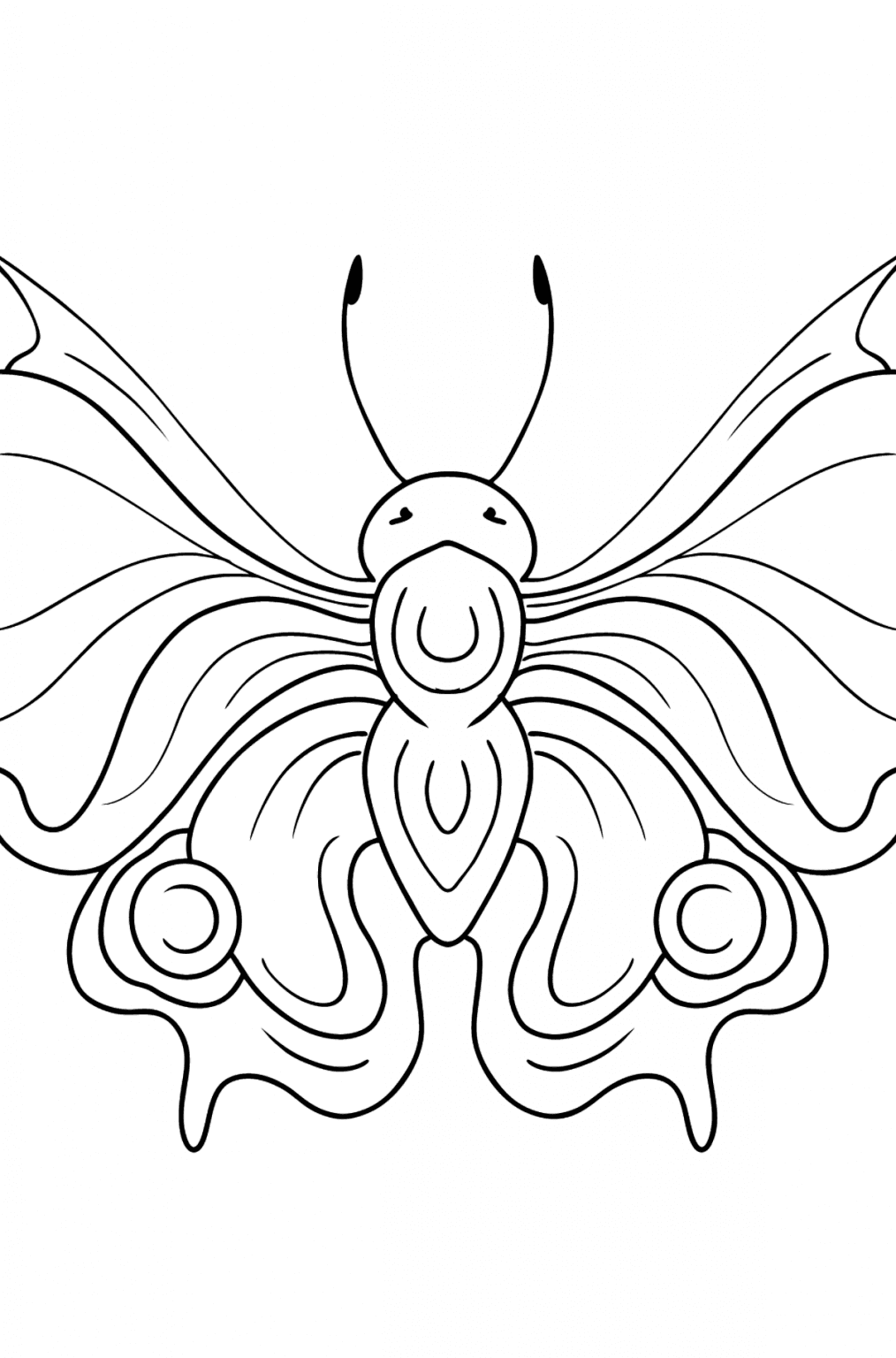 Desene de colorat Fluturi ♥ Descărcați, imprimați, online!