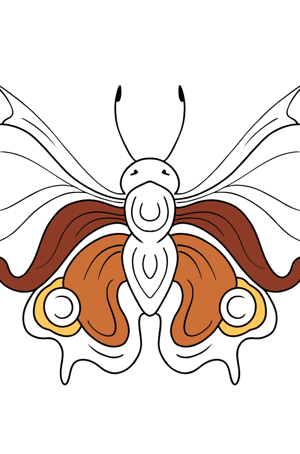 Kolorowanka Motyl Apollo ♥ Drukowanie za Darmo i Online!