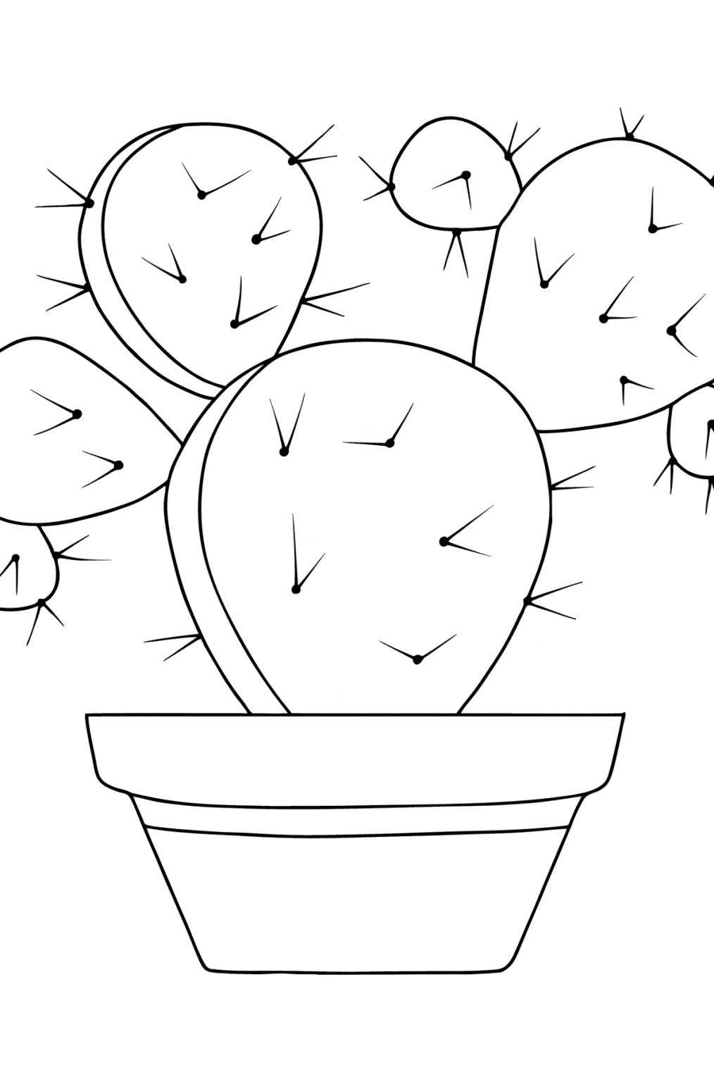 Dibujos de Cactus para colorear ♥ Imprime y Colorea en Línea Gratis