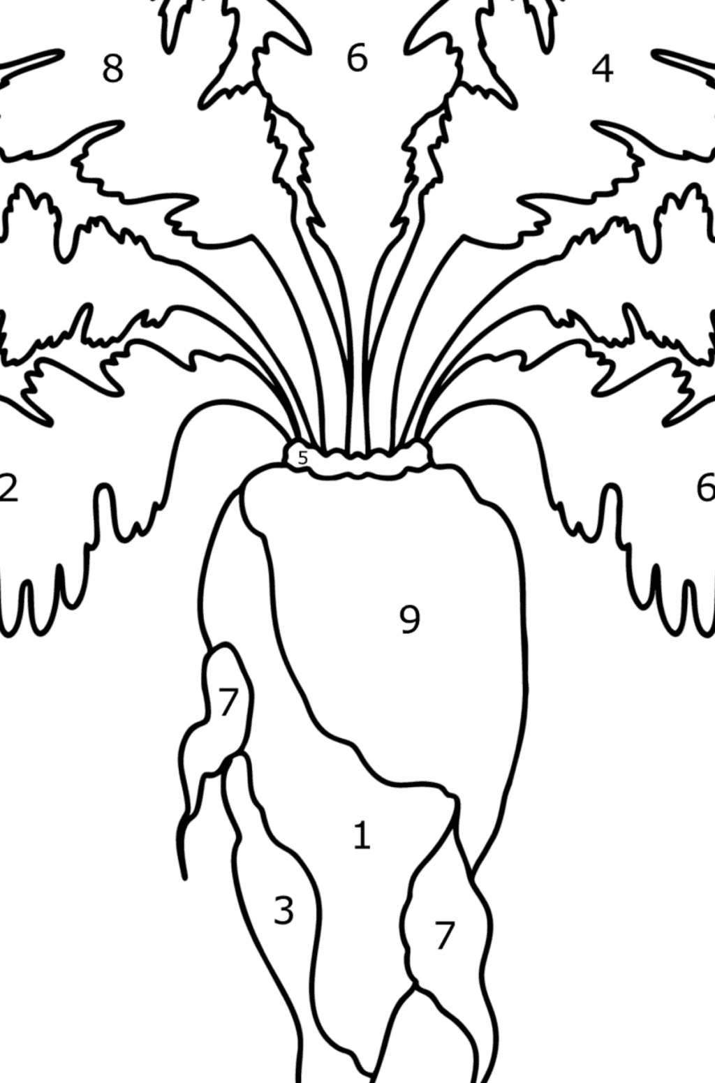 Ripe carrot сoloring page ♥ Online and Print for Free!