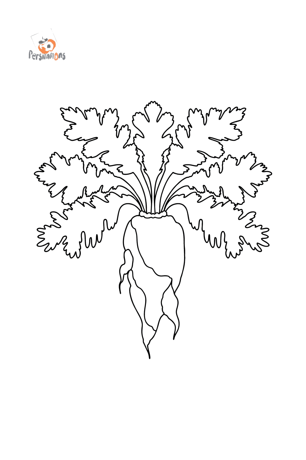 Ripe carrot сoloring page ♥ Online and Print for Free!