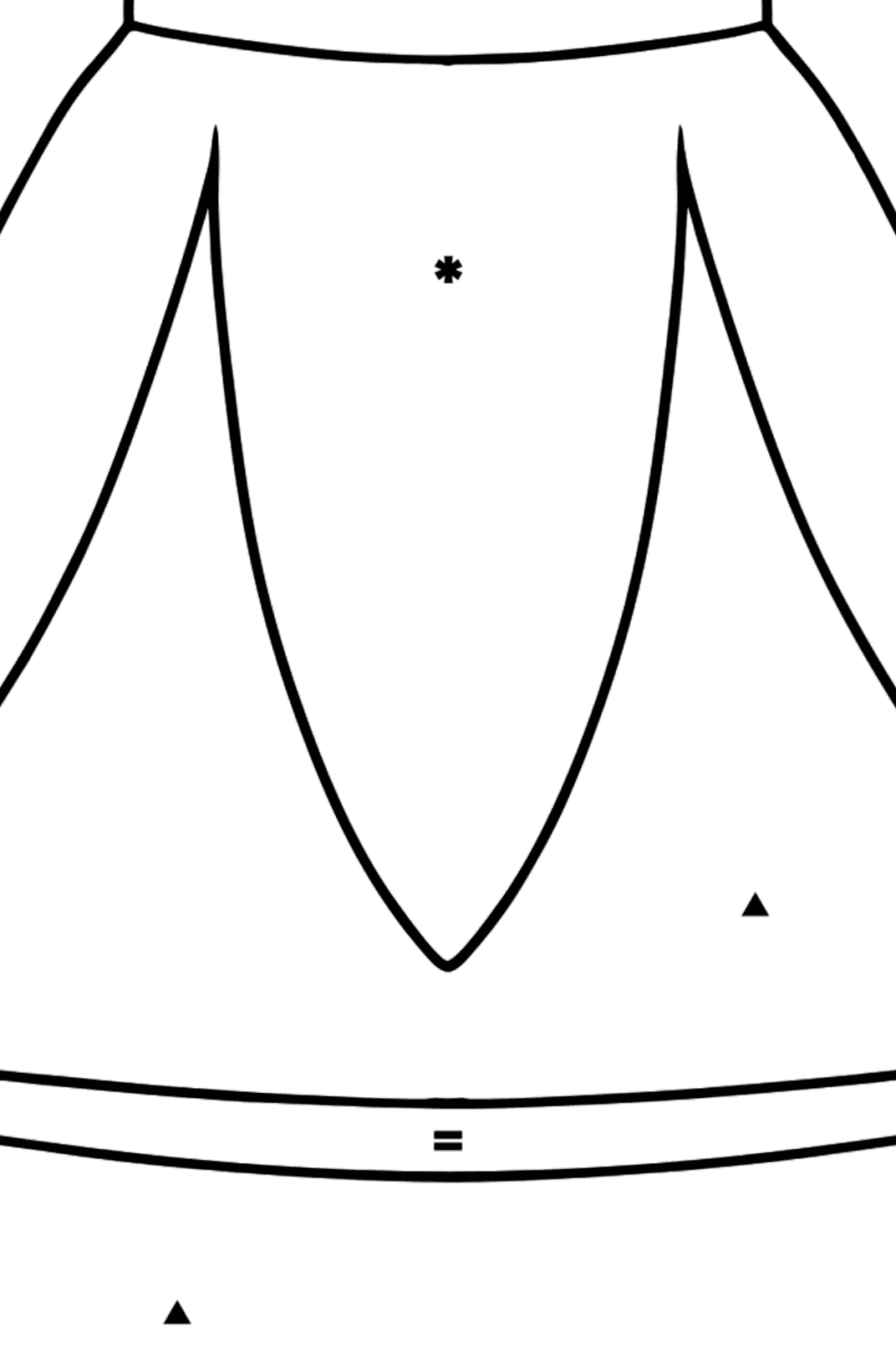 Beautiful Skirt coloring page ♥ Online, and Print for Free!