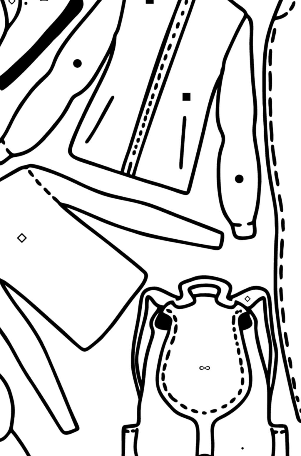 Dibujo de Ropa de primavera para colorear - Imprime y en Línea