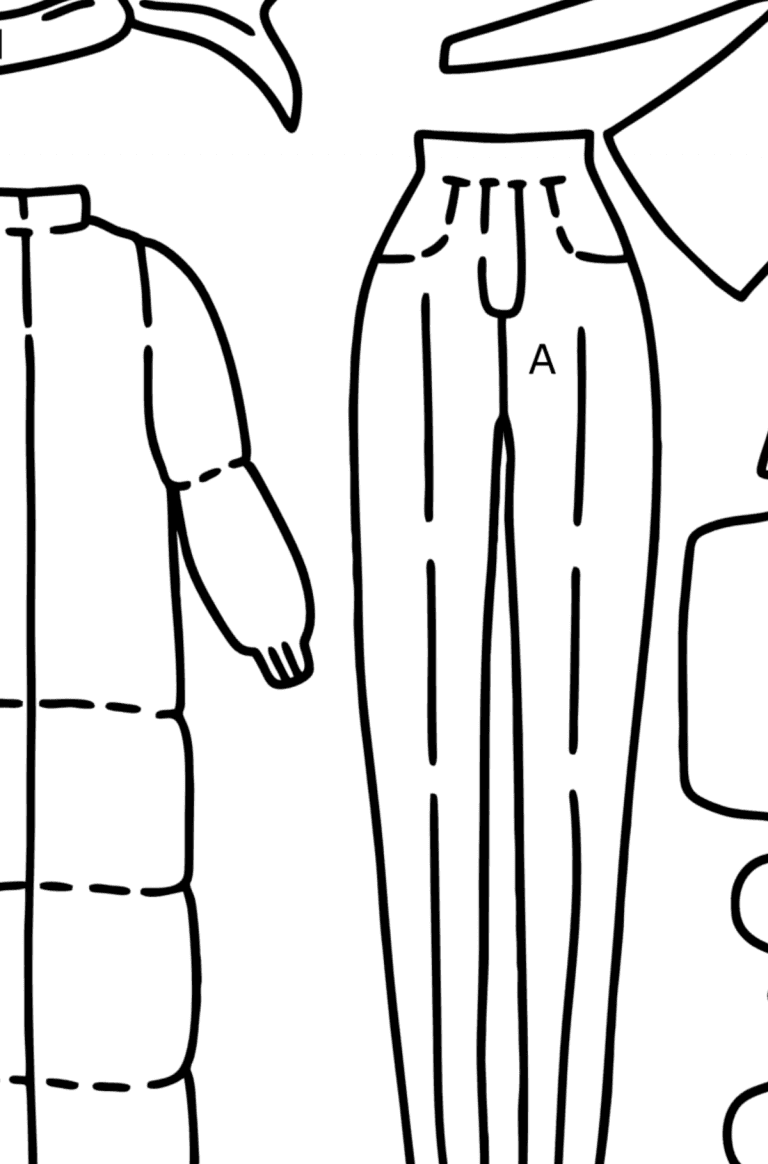Dibujo de Ropa de invierno para colorear - Imprime y Colorea en Línea
