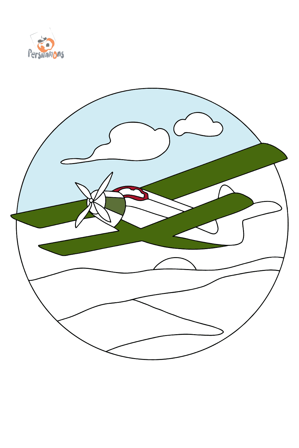 Airplane Biplane Coloring Page ♥ Online, and Print for Free!