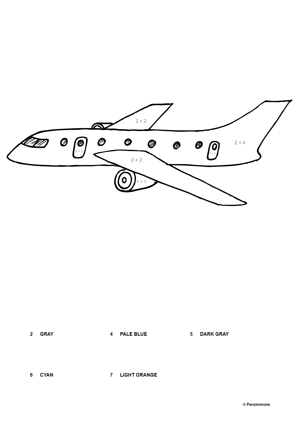 Commercial Jet Coloring Page - Online for Free Here!