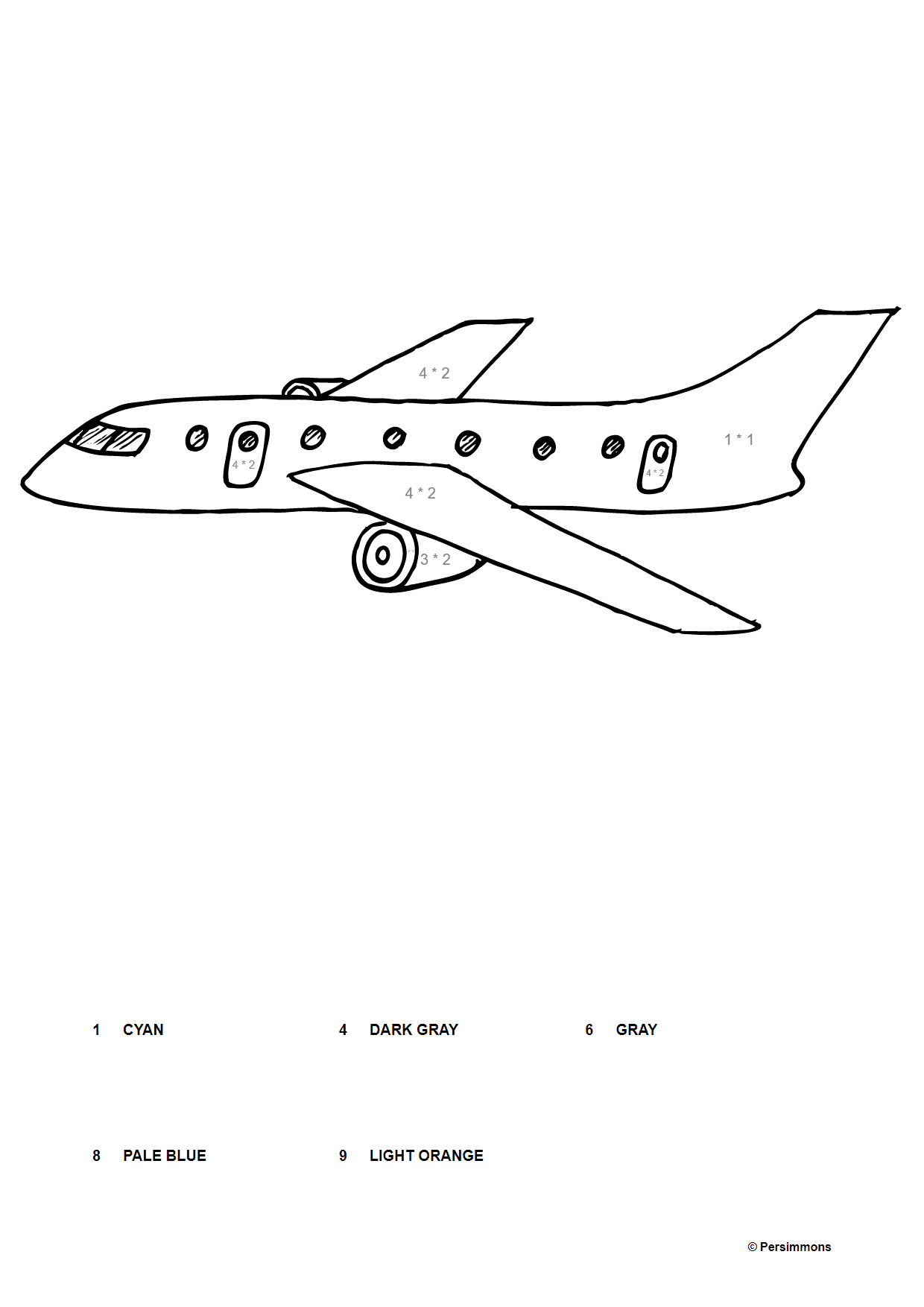 Commercial Jet Coloring Page - Online for Free Here!