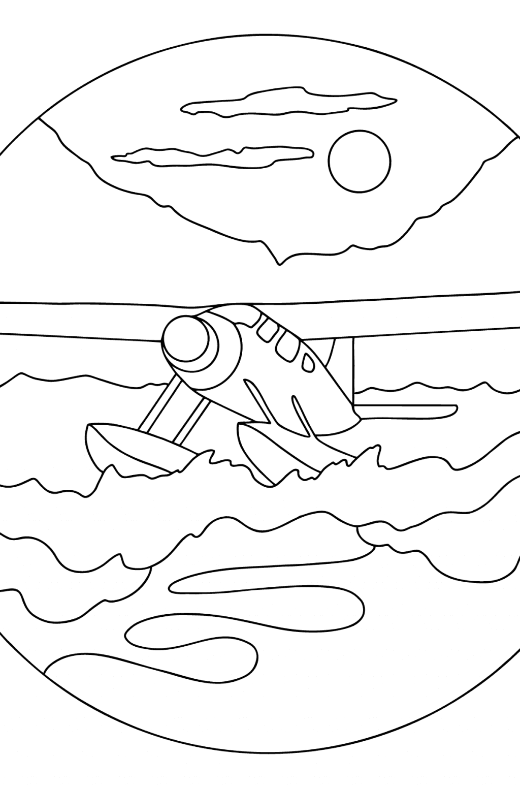 Desenho de hidroavião para colorir | Coloring-for-Kids.com