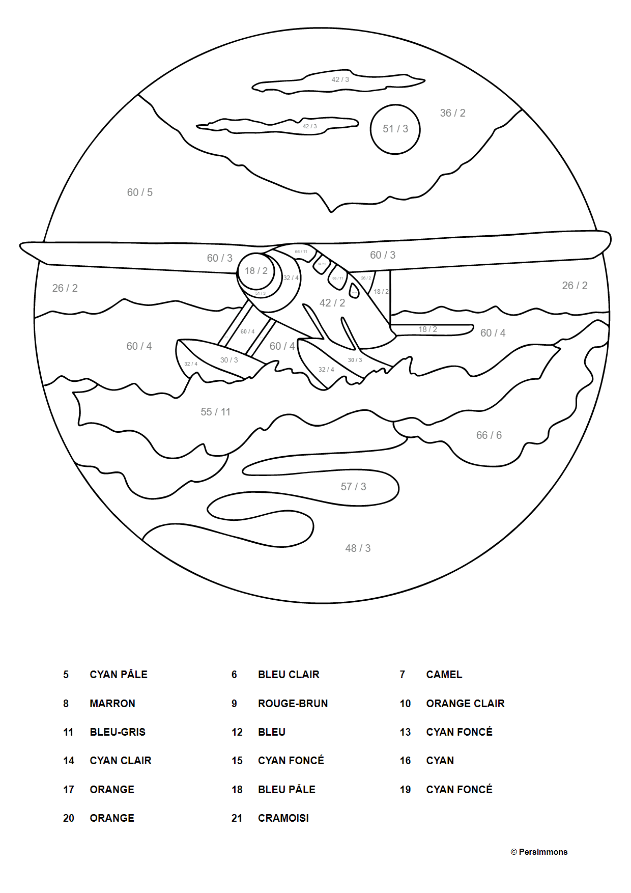 Coloriage d'un Hydravion ♥ En ligne ou imprimer gratuit