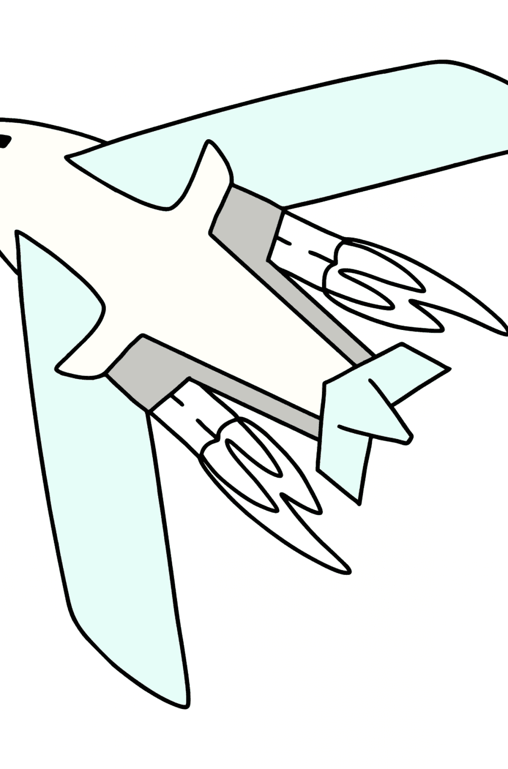 Kleurplaat concorde vliegtuig - Online en uitprinten is gratis!