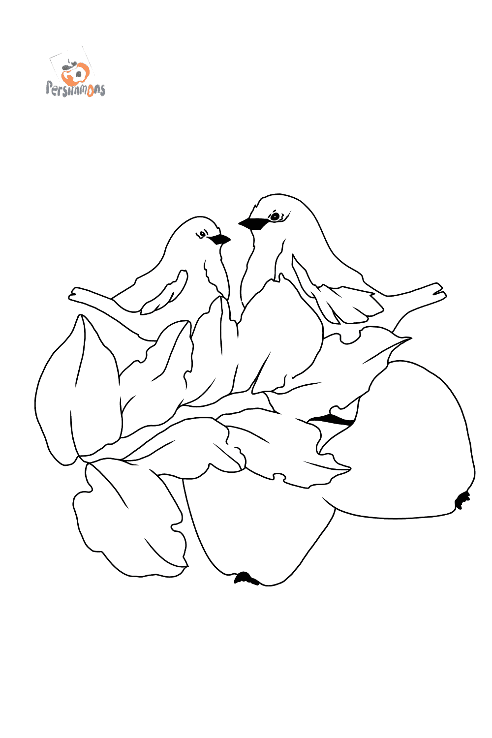 autumn-coloring-page-birds-on-a-branch-with-apples-online