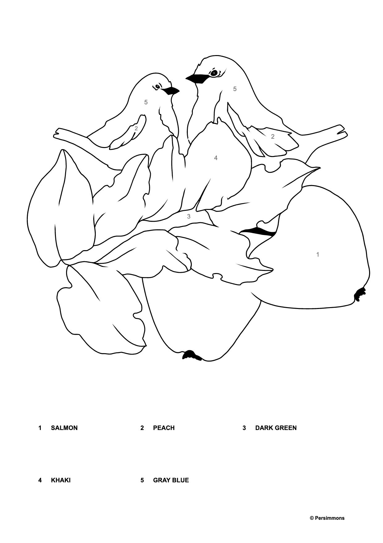 Online Autumn Coloring Page - Birds!