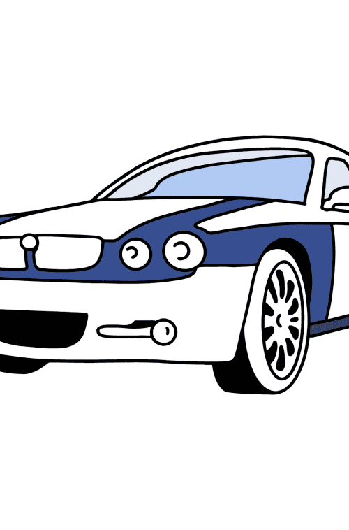 Tegning til fargelegging bil Mercedes C63 AMG - Online Gratis!