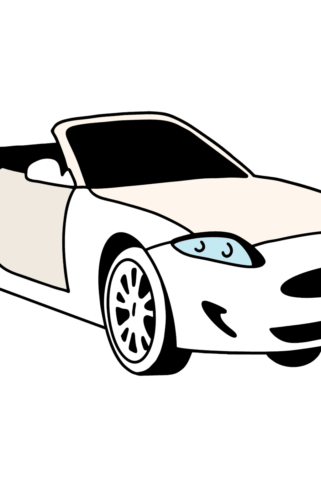 Mercedes C63 AMG Auto Ausmalbild ♥ Kostenlos Drucken und Online!