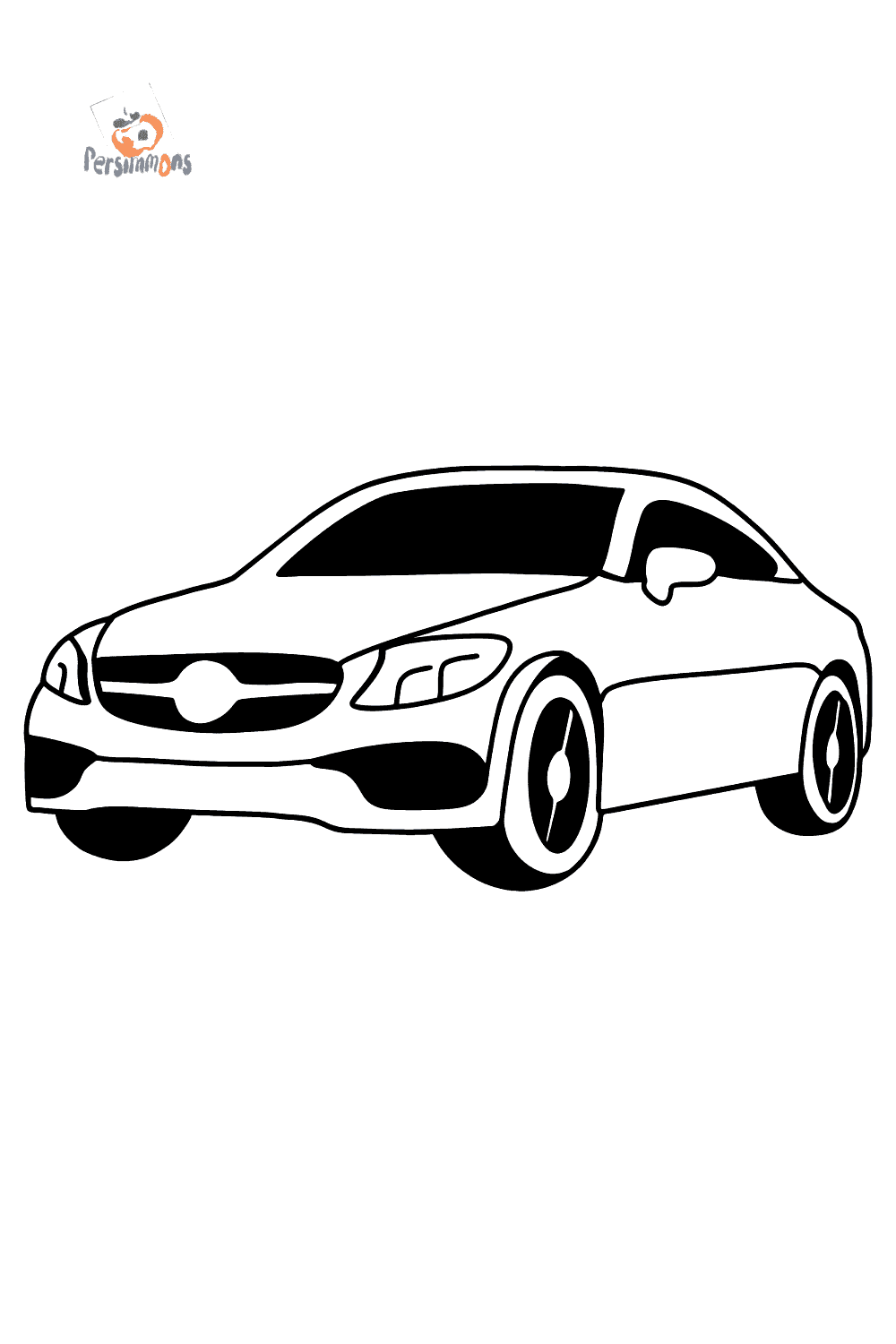 Coloriage de voiture Mercedes C63 AMG ♥ En ligne ou imprimer