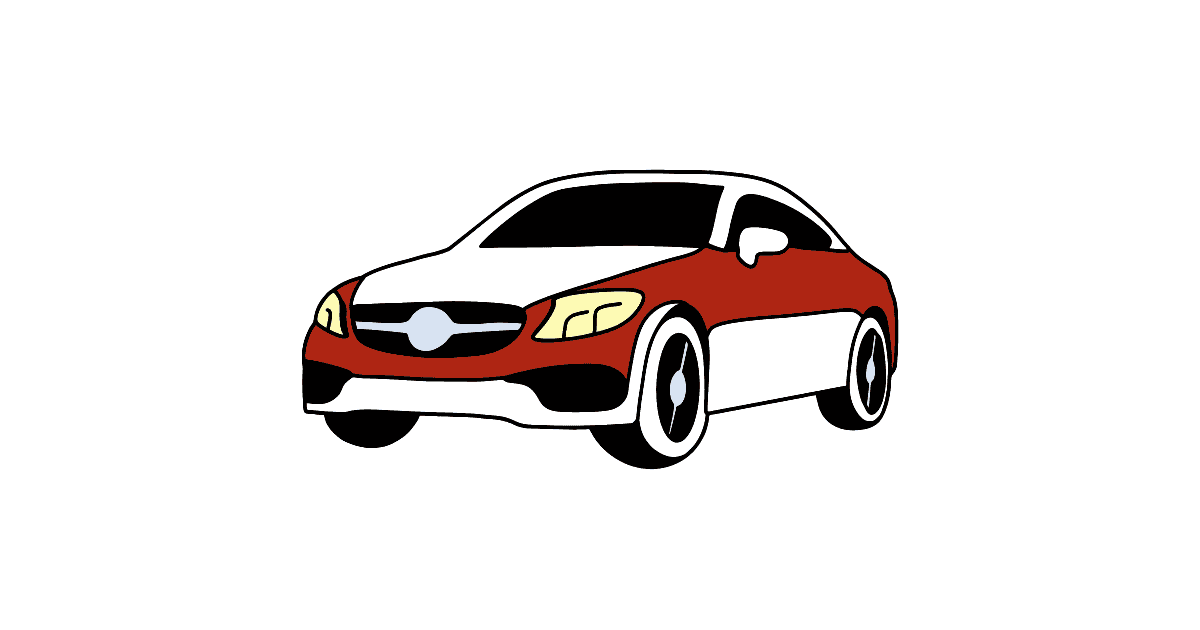 Mercedes C63 AMG Auto Ausmalbild ♥ Kostenlos Drucken und Online!