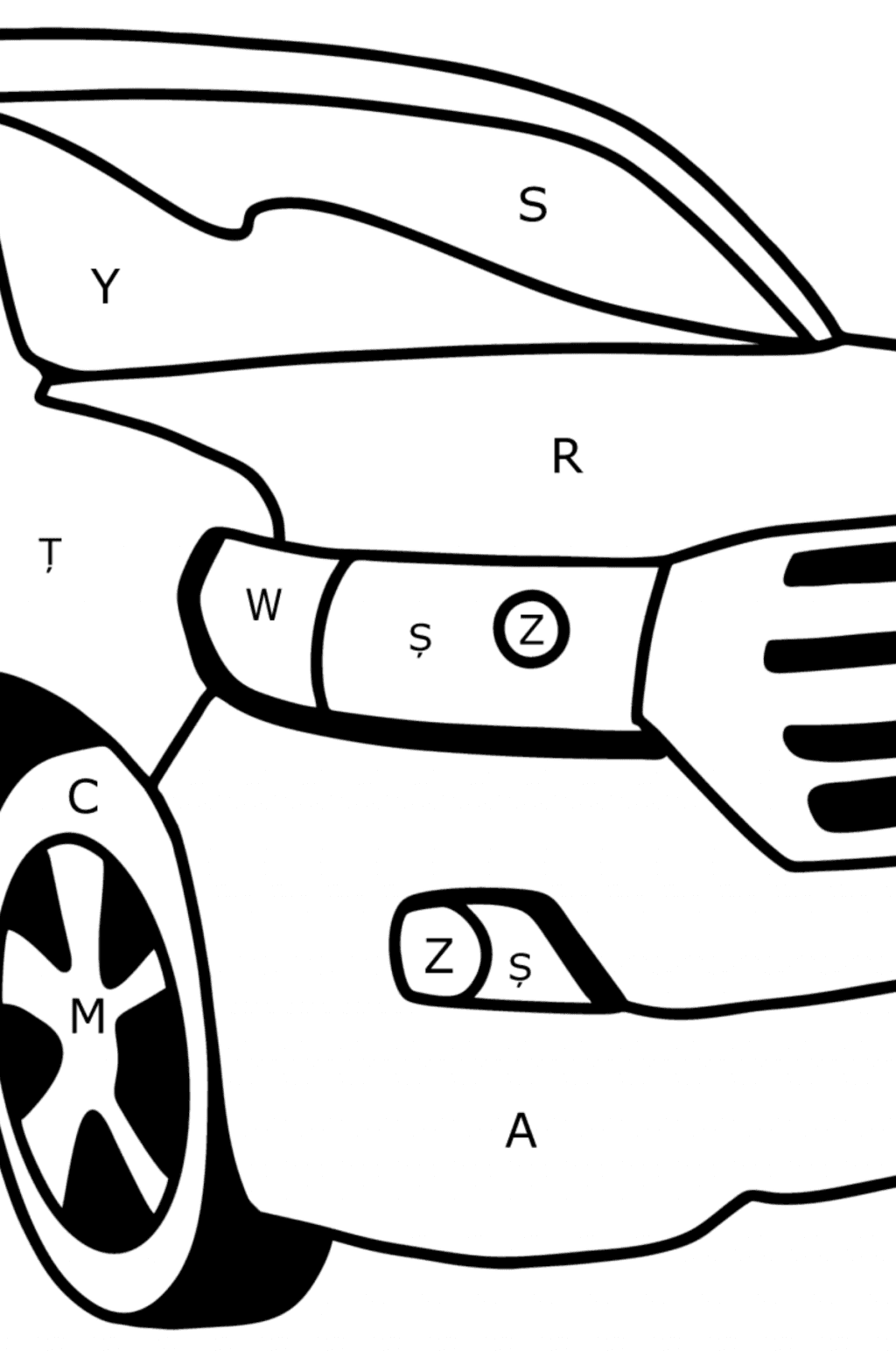 Desen de colorat Toyota Land Cruiser ♥ Online și Imprimați Gratuit!