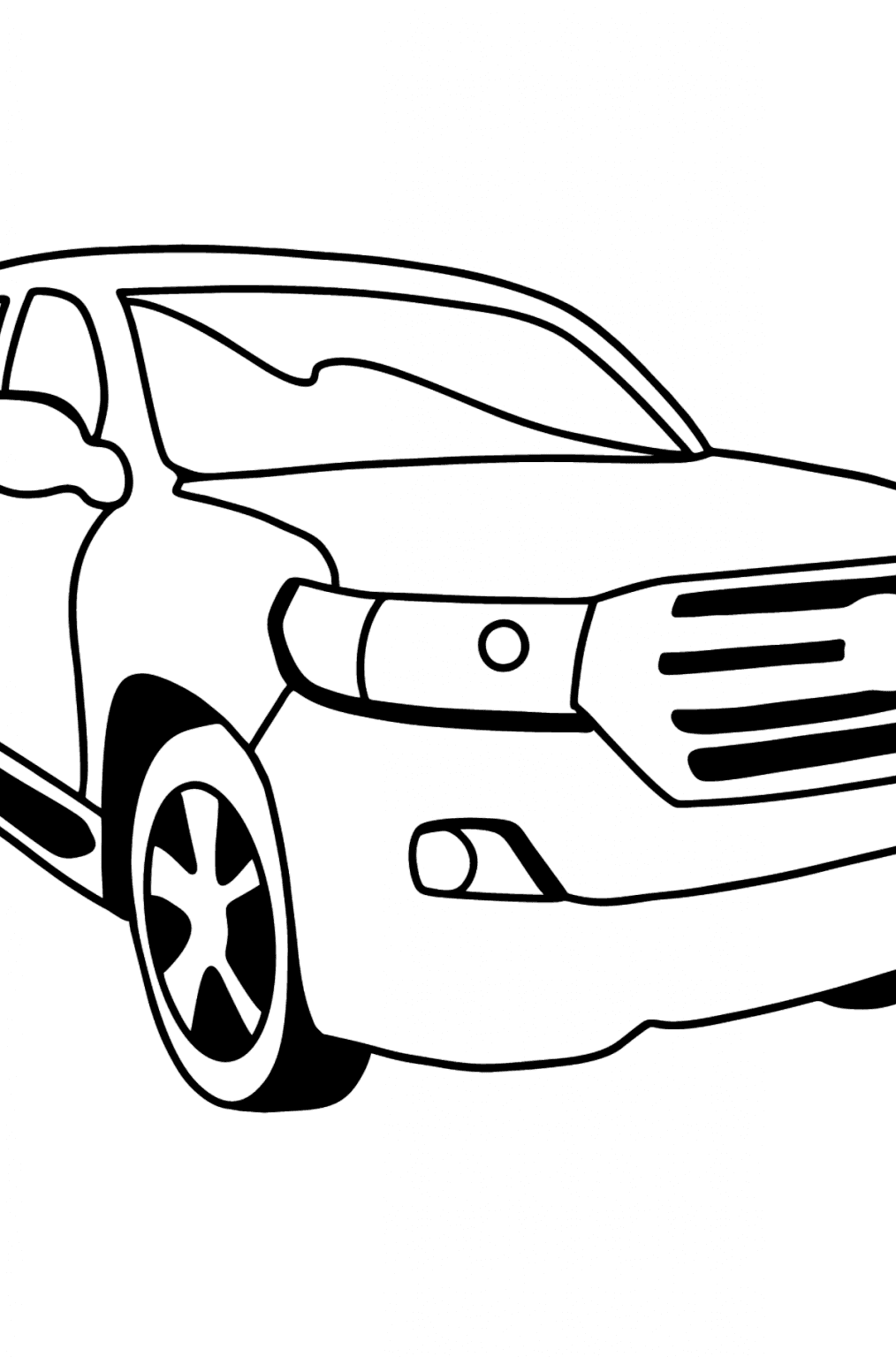 Toyota Land Cruiser Car coloring page - Color Online, and Print!