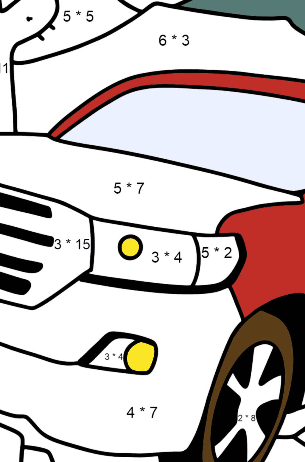 Math Coloring - Multiplication - Free Printable!