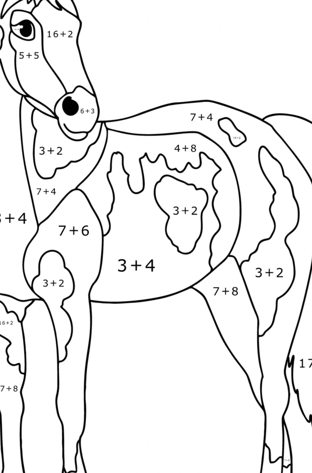 Dibujos de matemáticas - sumas para colorear ♥ Imprime y en Línea