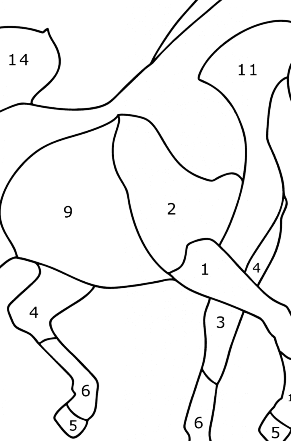 Desen de colorat Cal arab ♥ Online și Imprimați Gratuit!