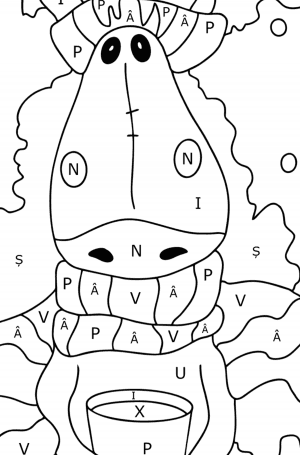 Desen de colorat cal animat (dificil) ♥ Online și Imprimați Gratuit!