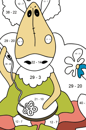 Coloriages Magiques Soustraction - Image À imprimer