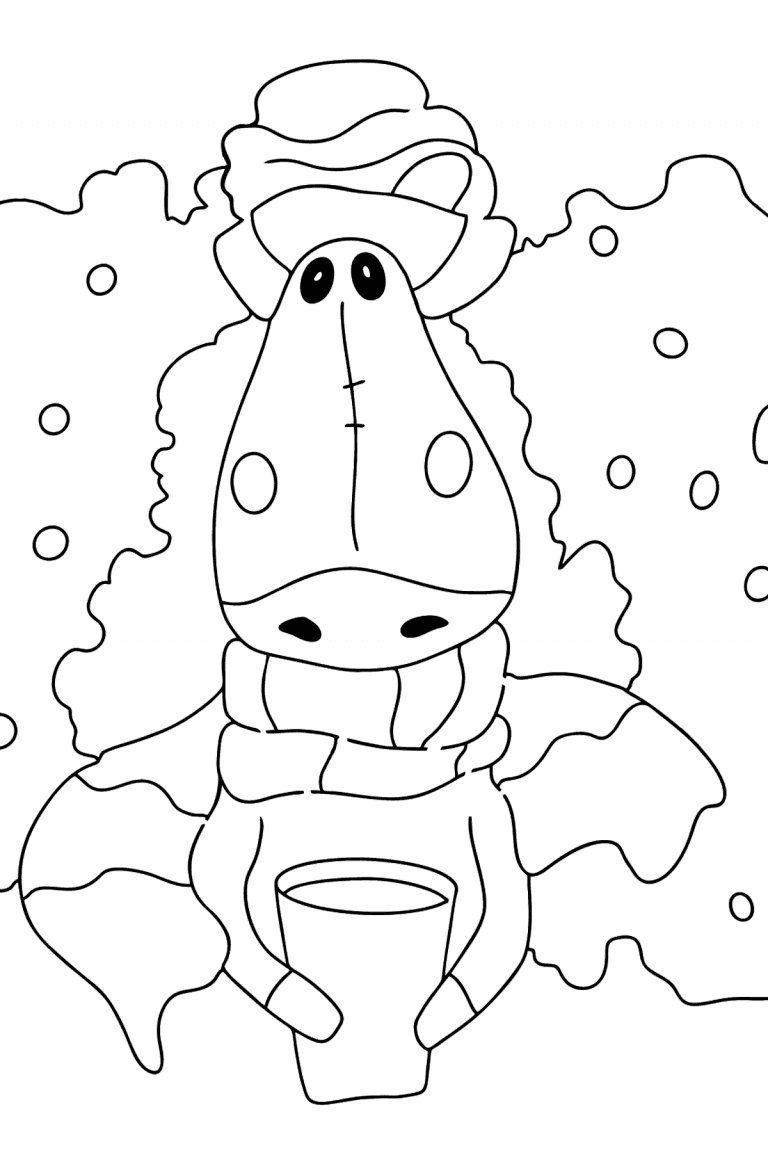 Desen de colorat cal animat (simplu) ♥ Online și Imprimați Gratuit!