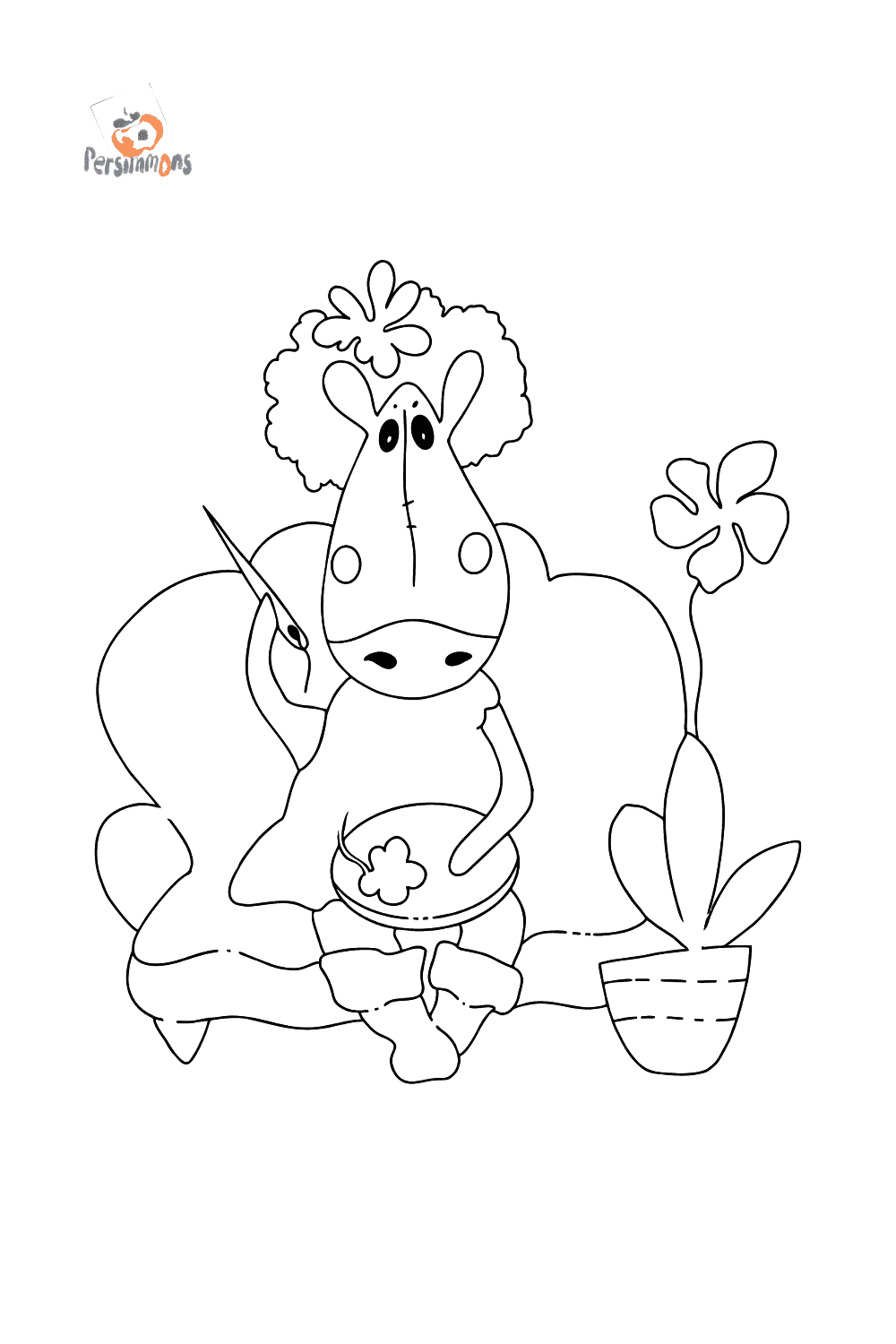 Coloring Page Fairytale Horse easy Online And Print For Free coloring-page-fairytale-horse-easy-online-and-print-for-free
