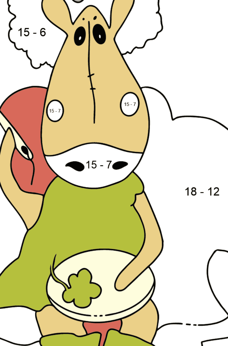 Coloriages Magiques Soustraction - Image À imprimer