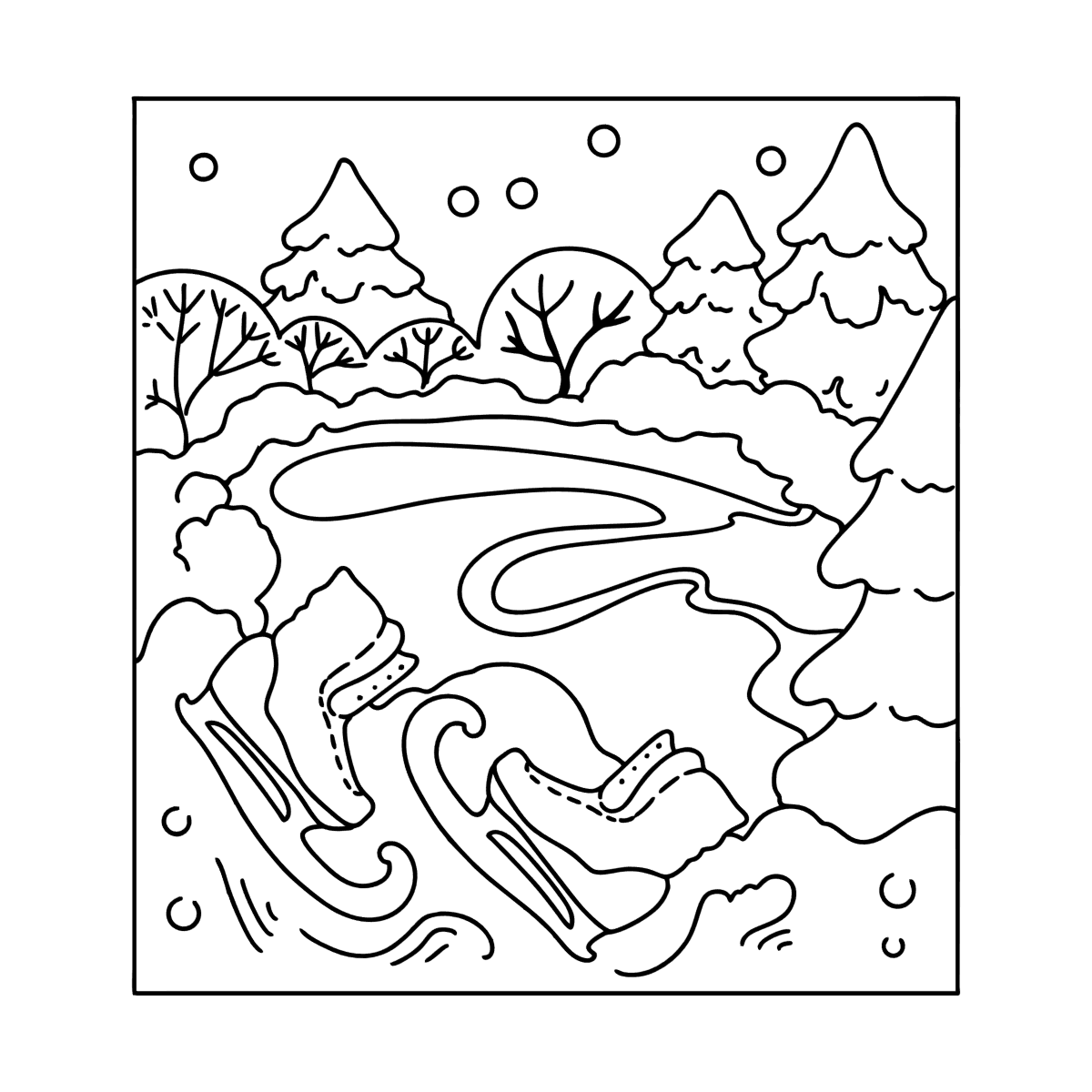 Coloring Page Winter And Skates Online And Print For Free coloring-page-winter-and-skates-online-and-print-for-free