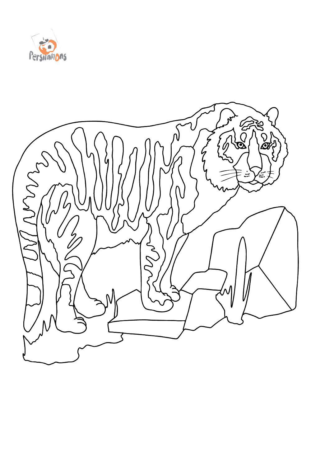 Complex Coloring Page - A Tiger ♥ Online and Print for Free!