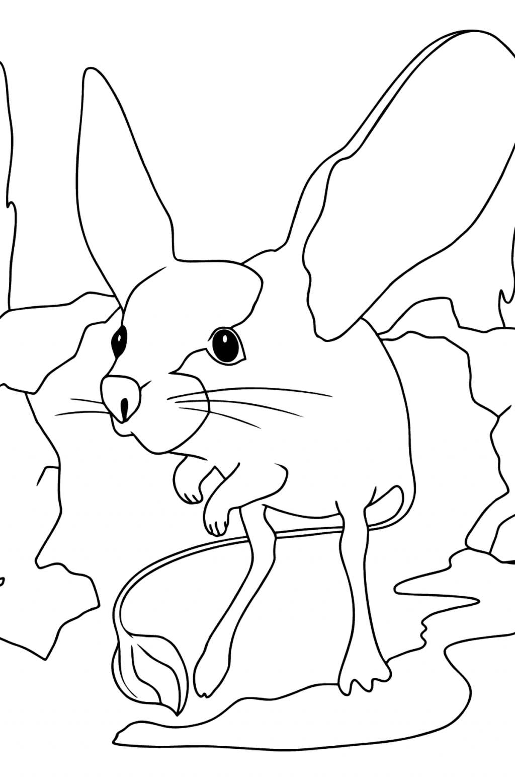 Printable A Jerboa has a Cunning Look Coloring Page