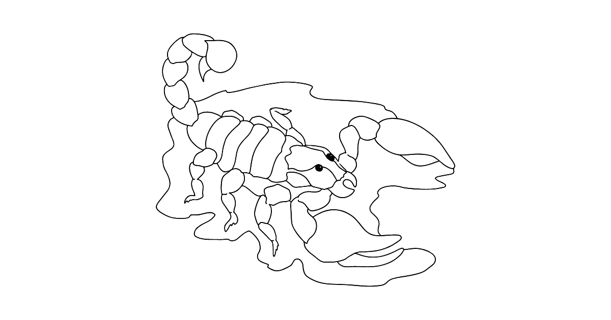 A Scorpion Coloring Page ♥ Online and Print for Free!