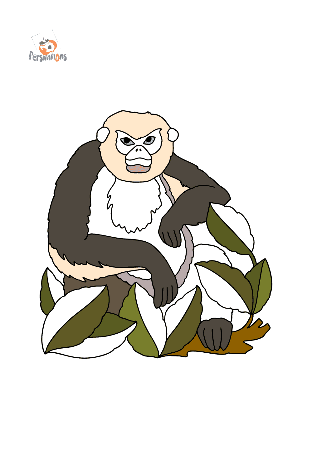 Monkey Rhinopithecus сoloring page ♥ Online and Print for Free!