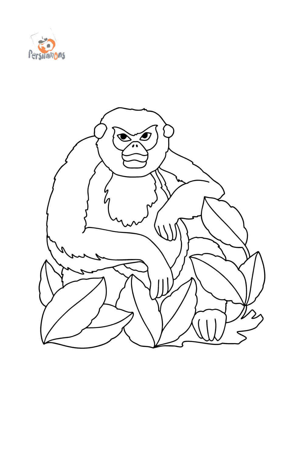 Monkey Rhinopithecus сoloring page ♥ Online and Print for Free!