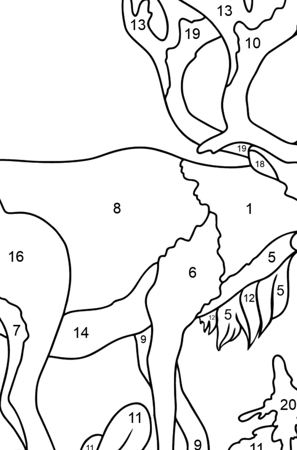 Coloring Page - A Deer - Download and Color Online